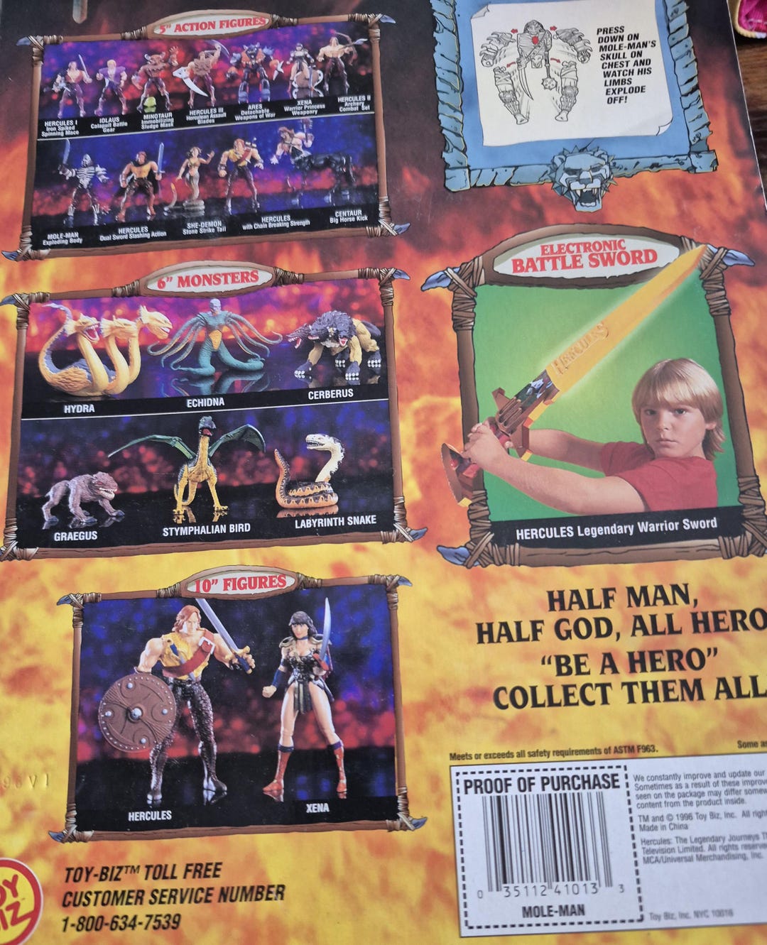 Hercules Legendary Journey 1996 2 Action Figures Exploding Mole Man - Etsy