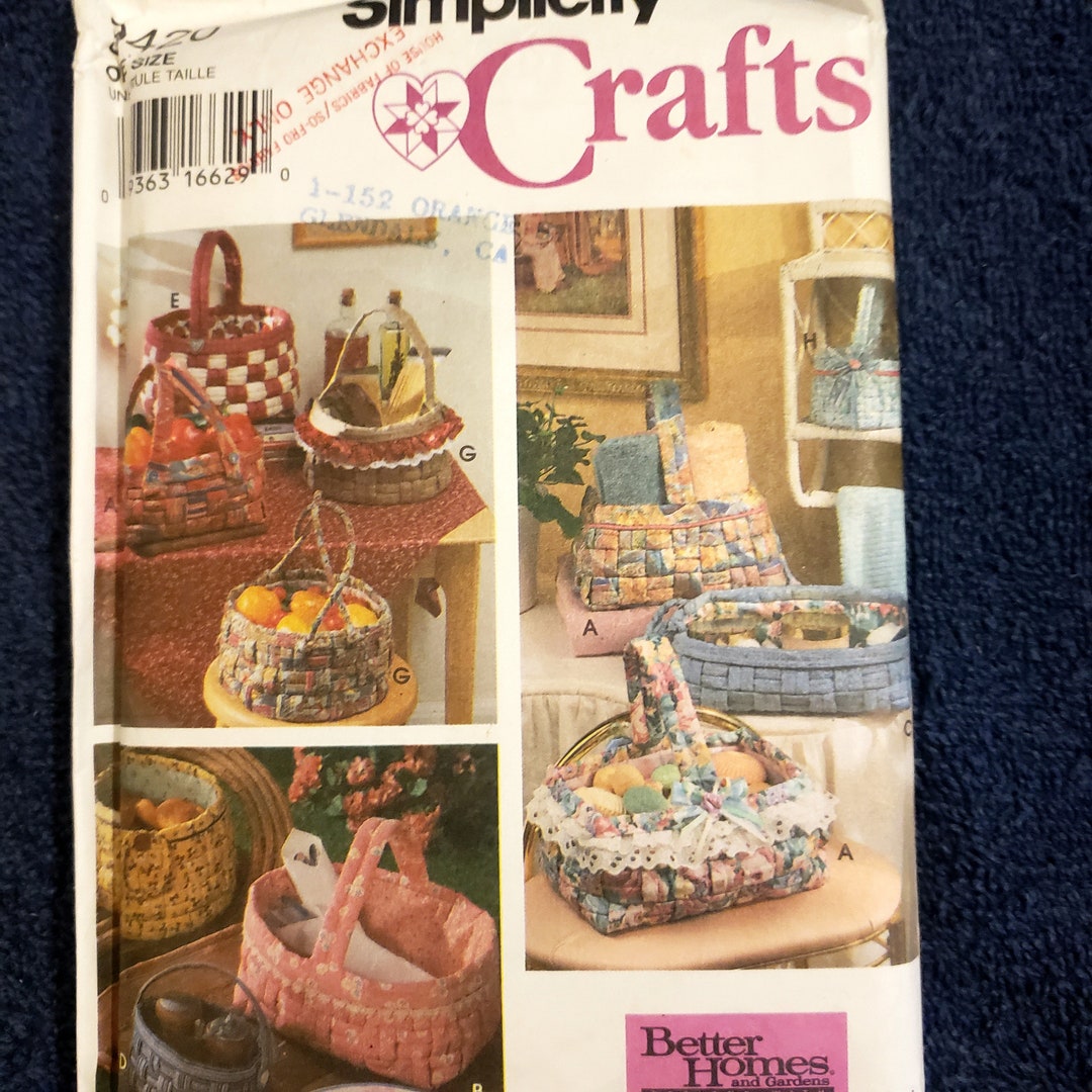 Simplicity Crafts Pattern 9420 Design Your Own Basket Uncut FREE ...