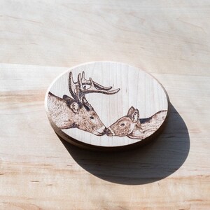Handmade Wood Burned Deer Love Wall Hanging - Etsy
