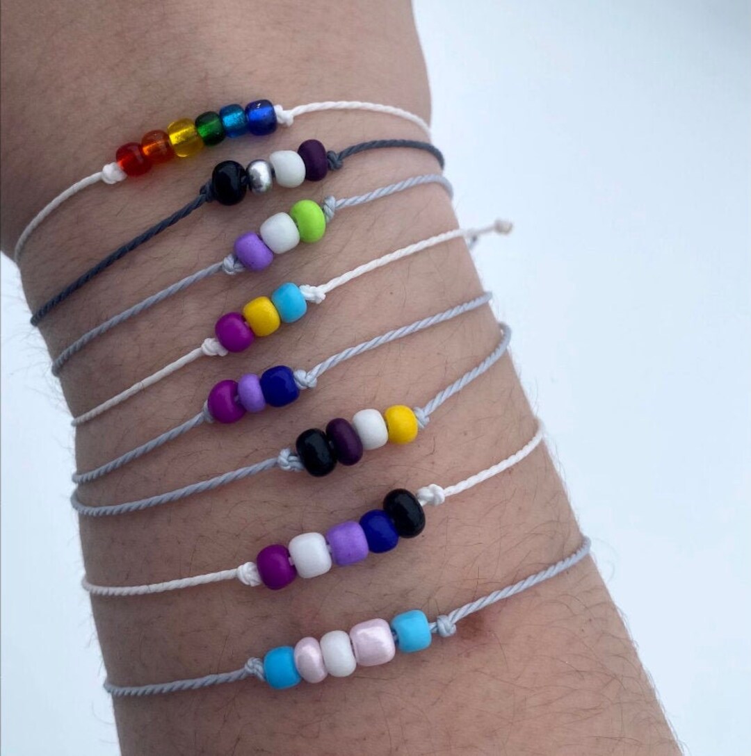 LGBT LGBTQIA Pride Bracelets, Rainbow, Gay, Bisexual, Pansexual ...