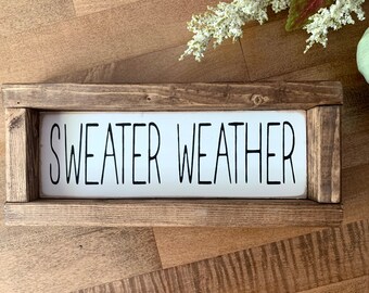 Sweater Weather Sign - Etsy