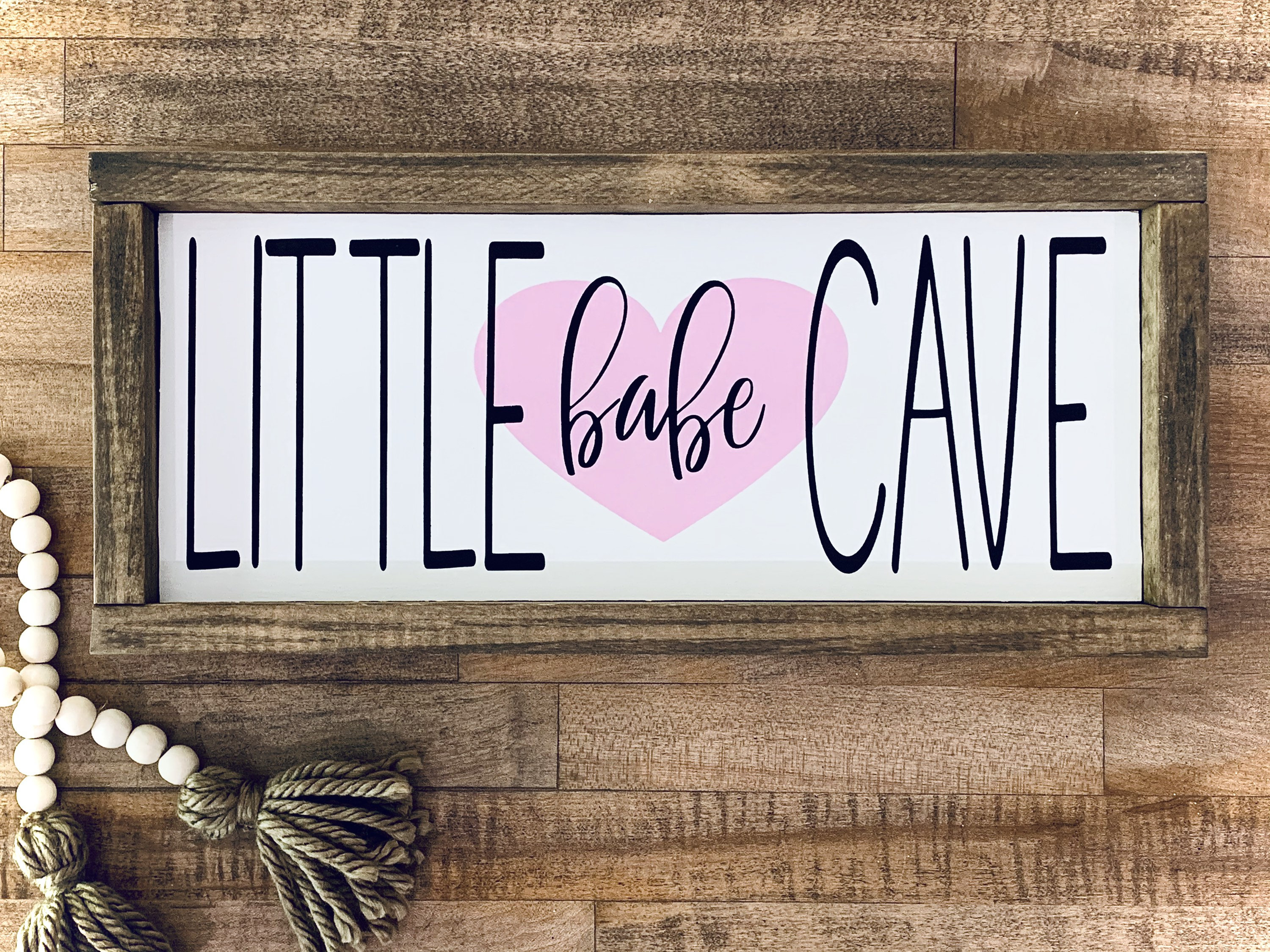 Little Babe Cave Girl Nursery Wall Hanging Baby Shower Gift | Etsy