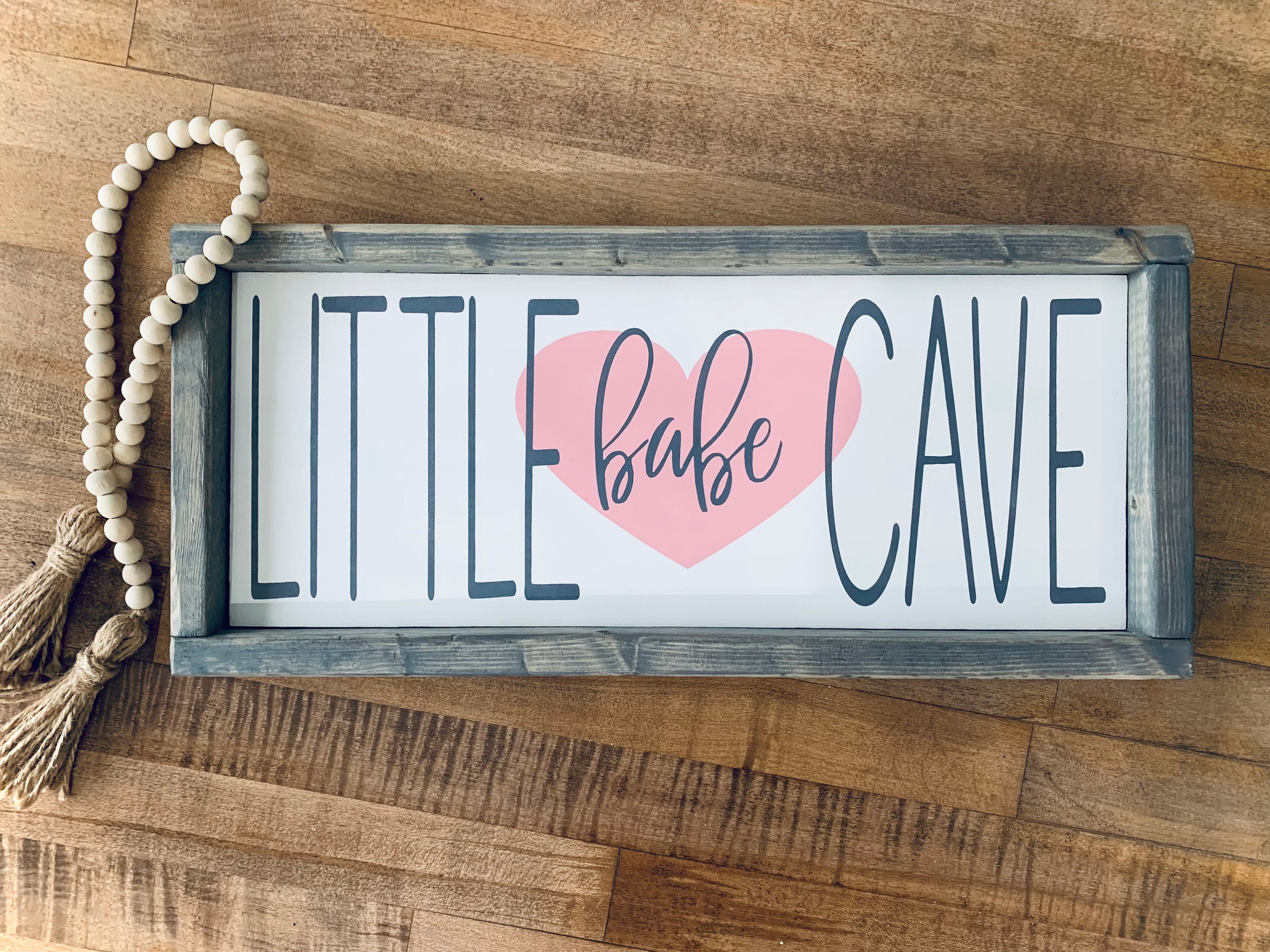 Little Babe Cave Girl Nursery Wall Hanging Baby Shower Gift | Etsy