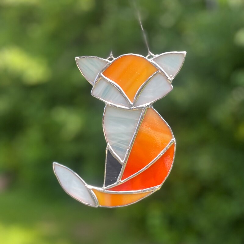 Stained Glass Fox - Etsy