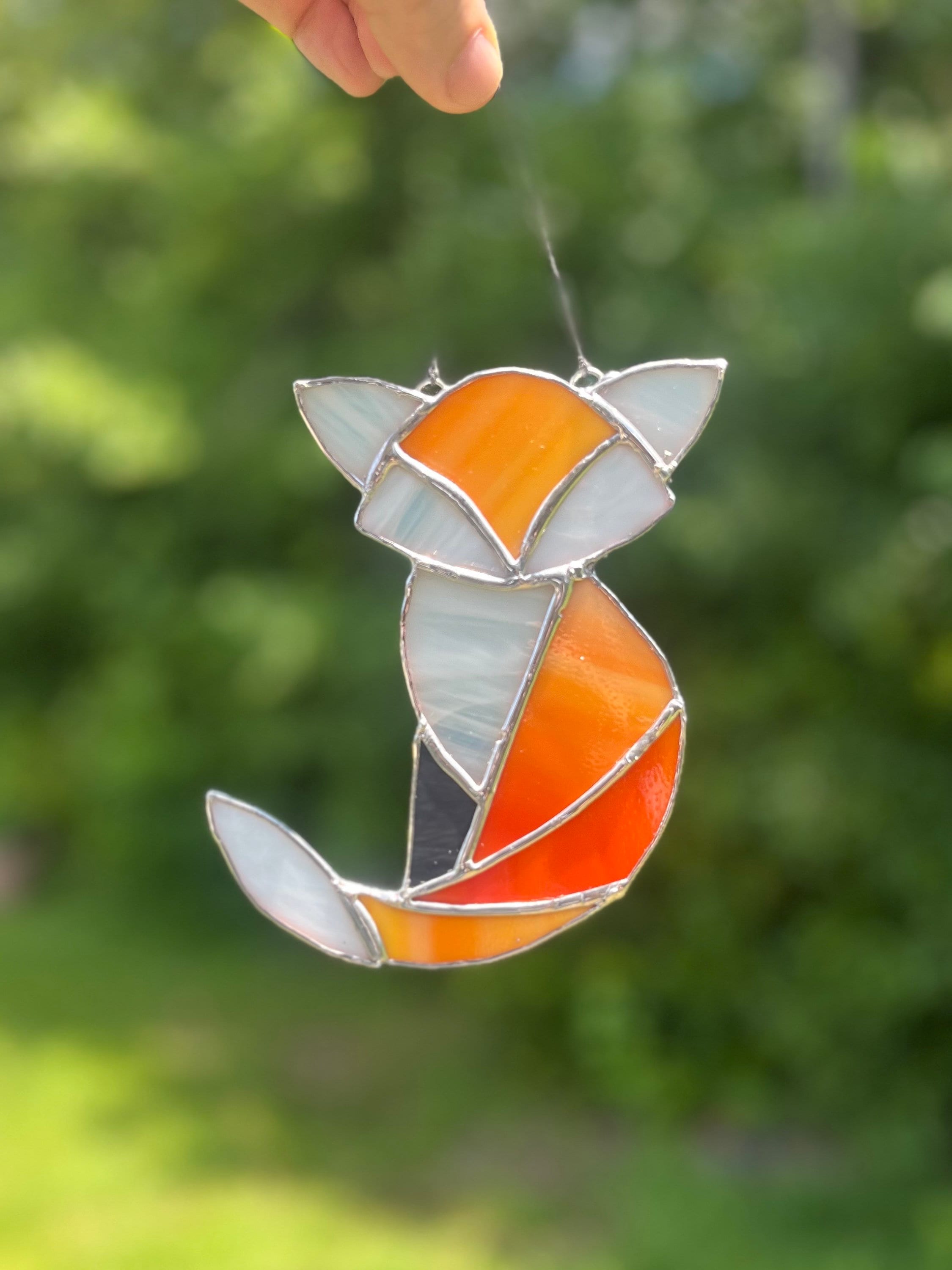 Stained Glass Fox Suncatcher - Etsy