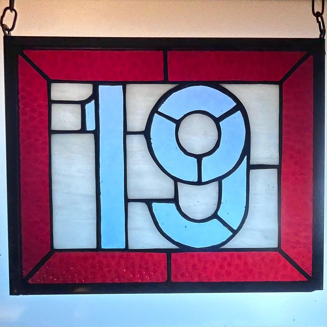 Stained Glass House Number (customize) - Two Numbers - Etsy