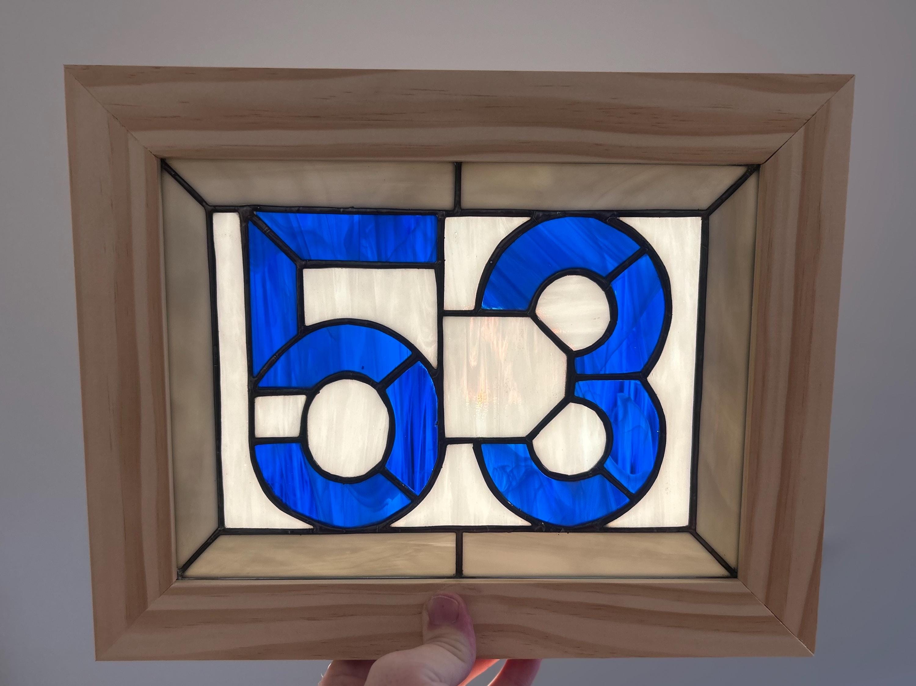 Stained Glass House Number (customize) - Two Numbers - Etsy
