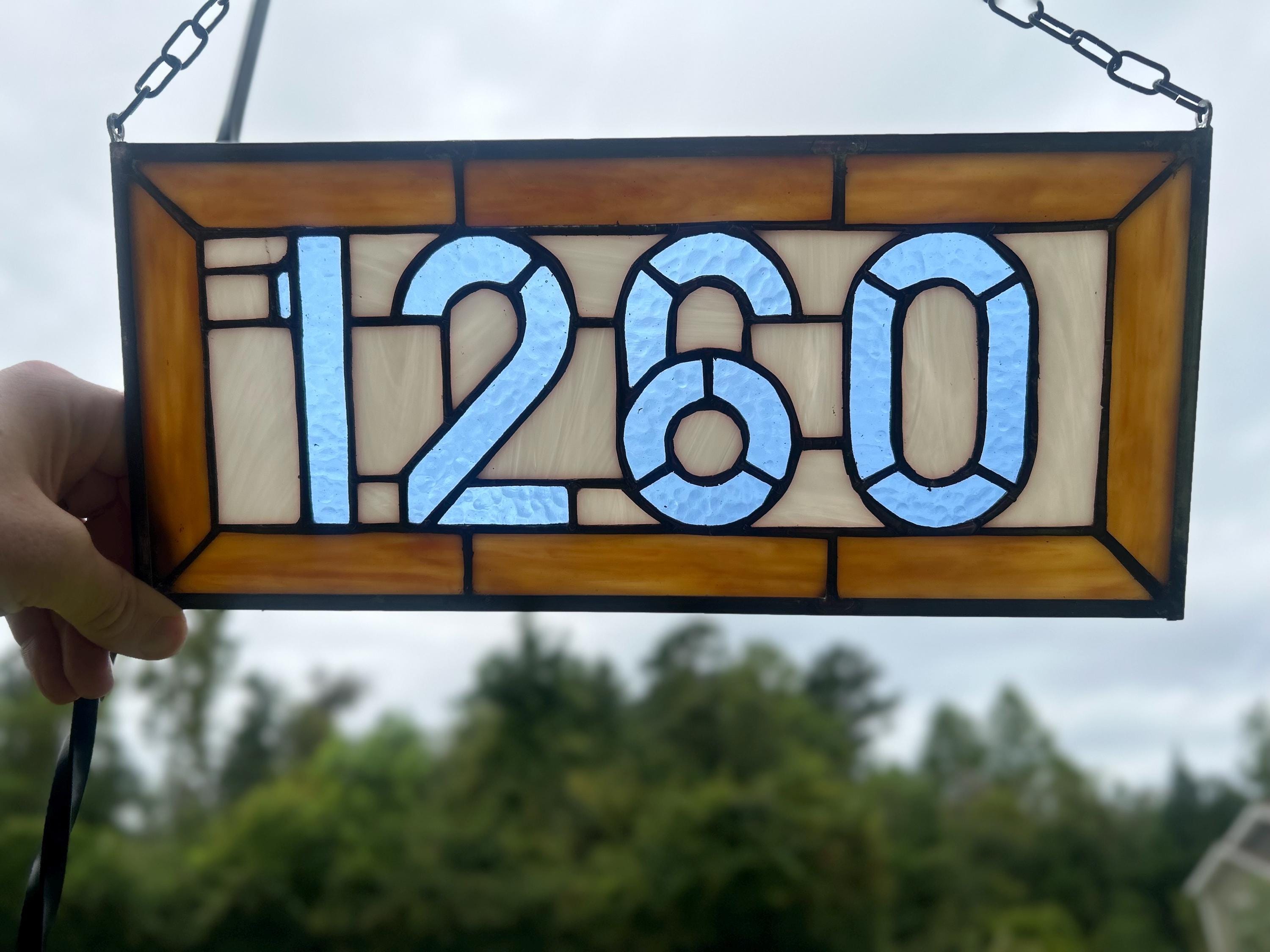 Stained Glass House Number (customize) - Etsy