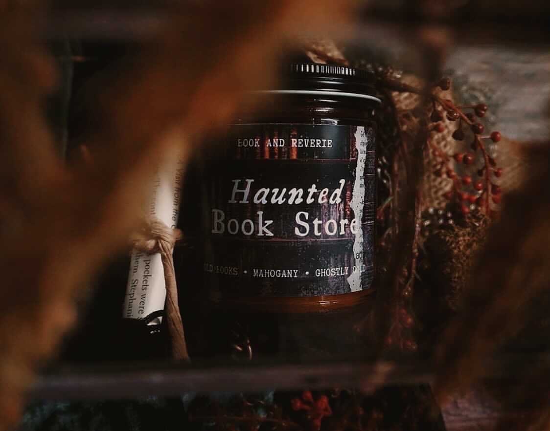 Haunted Book Store Candle | Old Books, Mahogany, Ghostly Cold | Gothic ...