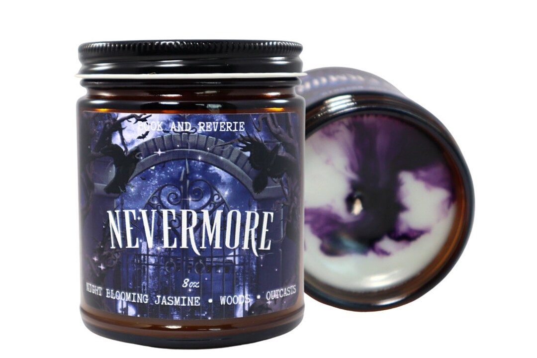 Nevermore Candle | Gothic Candle, Wednesday Candle, Wenclair, the Raven ...