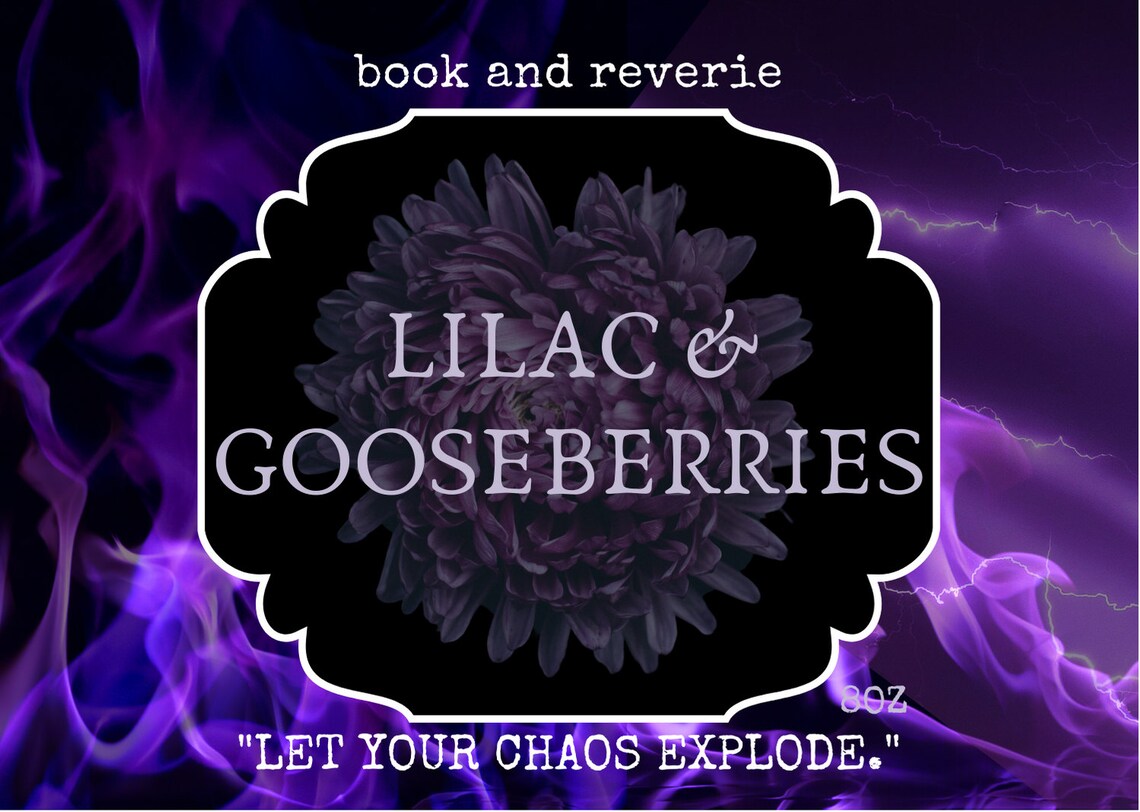 Yennefer Lilac and Gooseberries Book Candle Book and | Etsy