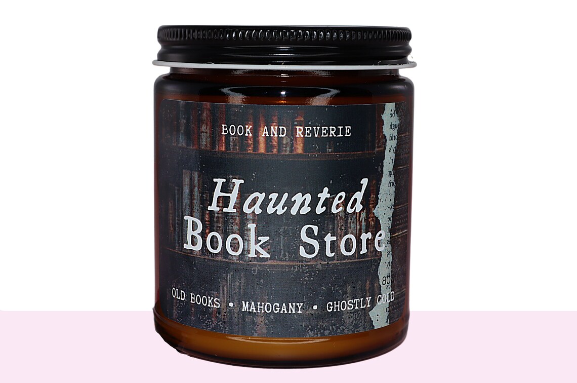 Haunted Book Store Candle | Old Books, Mahogany, Ghostly Cold | Gothic ...