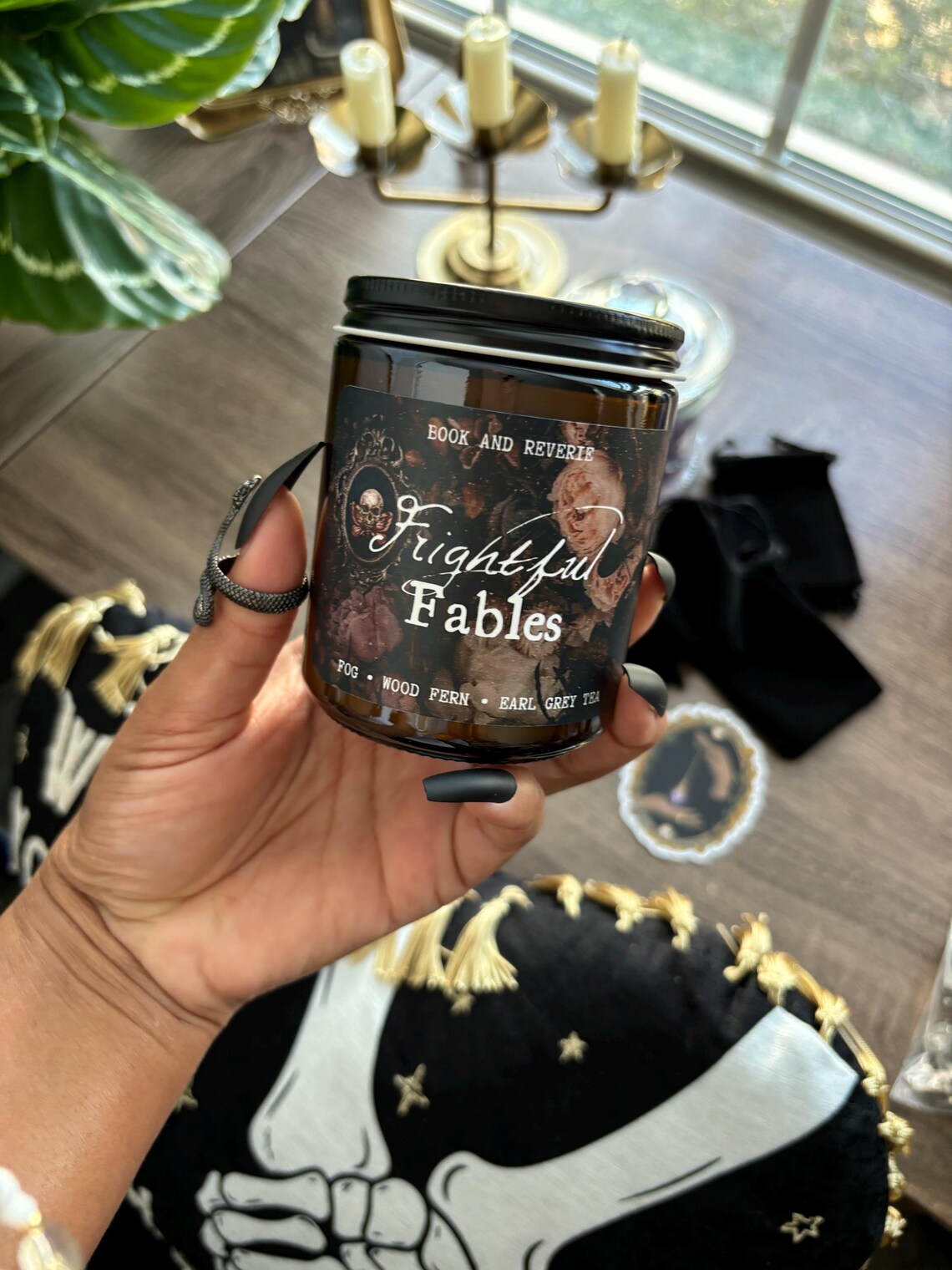 Frightful Fables Candle: Gothic Bookish Decor, Spooky Gift - Etsy