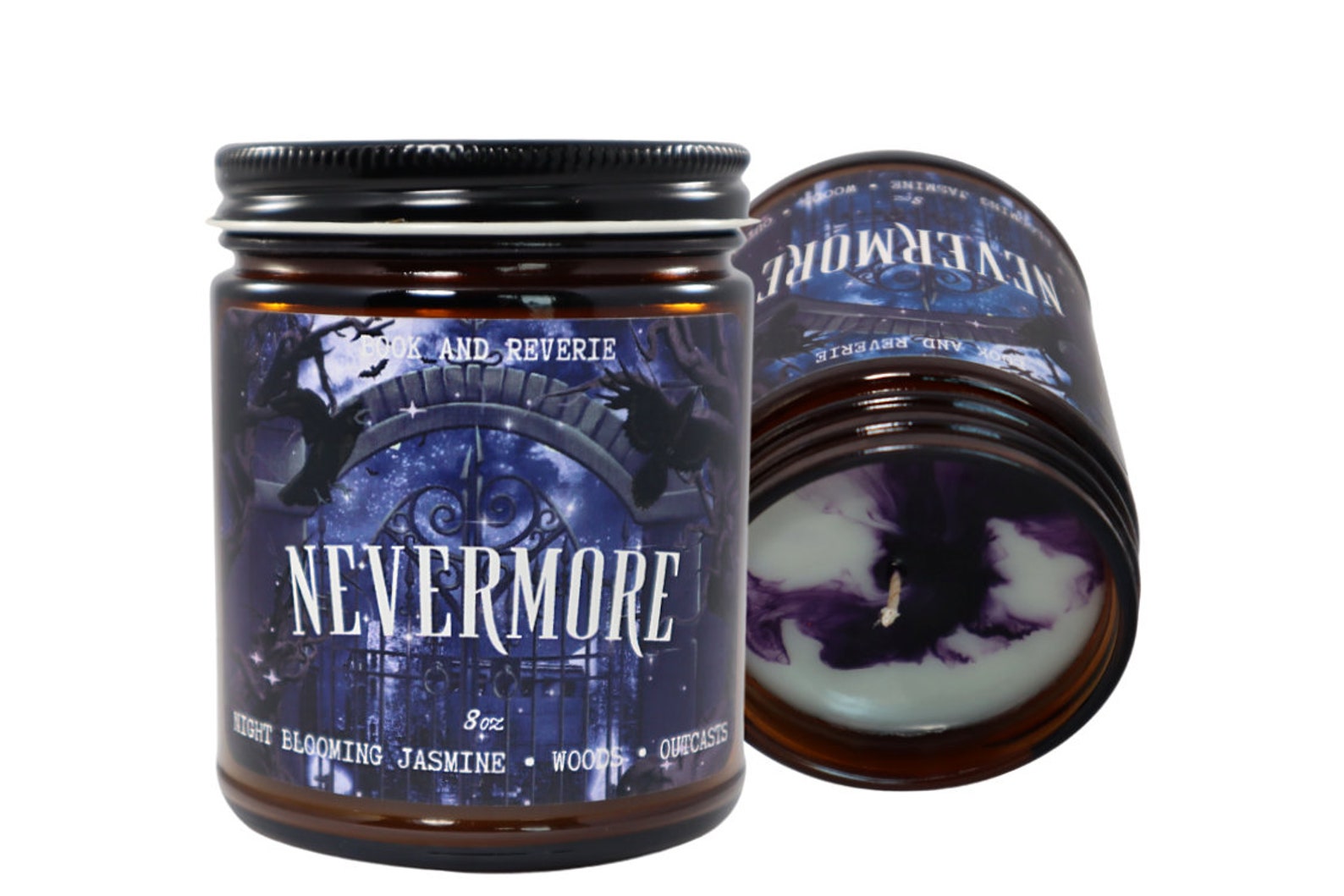 Nevermore Candle: Jasmine & Dark Forest Scented Spooky Decor - Etsy
