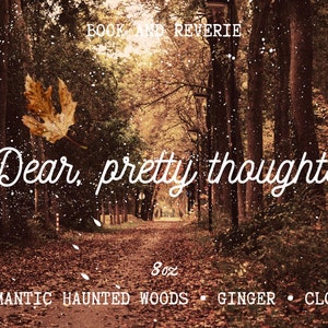 Dear, Pretty Thoughts Candle Awae, Gifts for Readers, Book Accessories ...