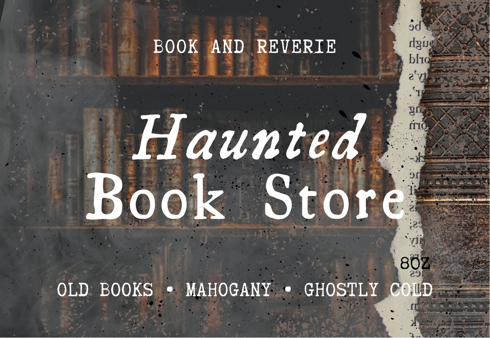 Haunted Book Store Candle | Old Books, Mahogany, Ghostly Cold | Gothic ...
