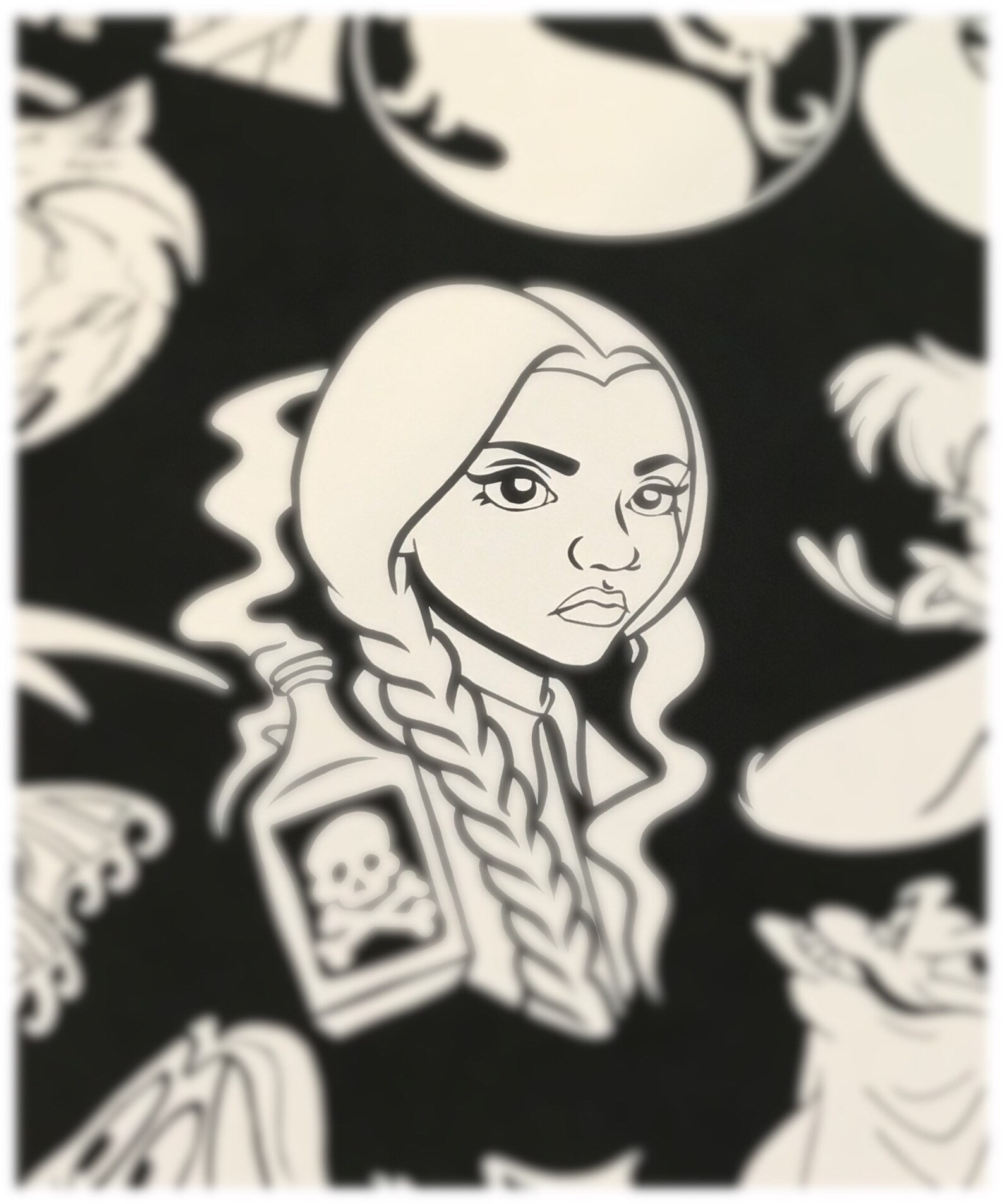 Wednesday Addams Car Decal in White 6 Tall - Etsy