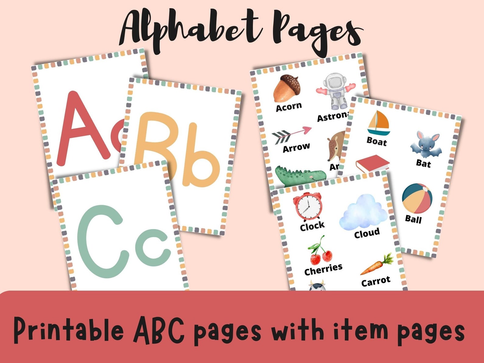 Printable Alphabet Pages for Preschoolers-abc Pages for Kids-letter ...