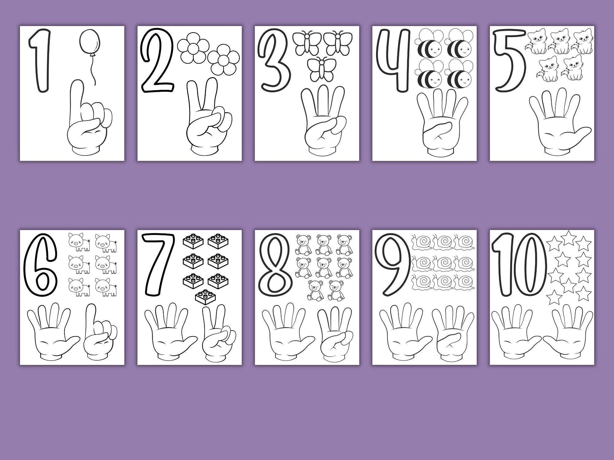 Printable Coloring Pages-counting for Preschoolers-kindergarten-kids ...