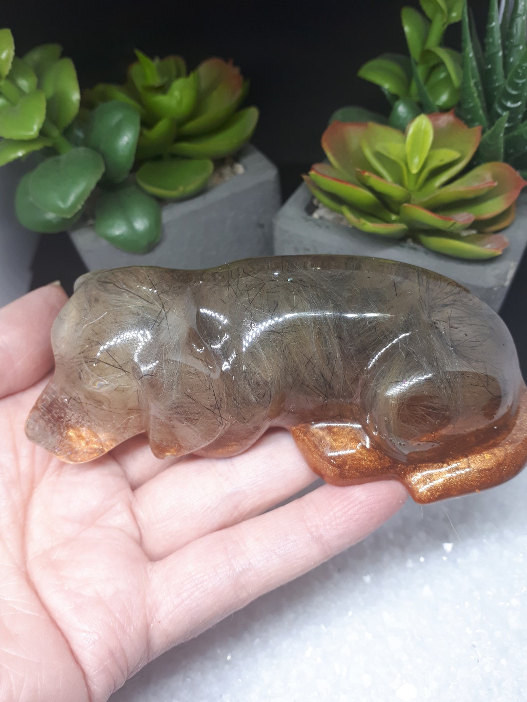 Memorial Puppy Keepsake- Ashes in Dog Statue- Puppy Memorial Resin ...