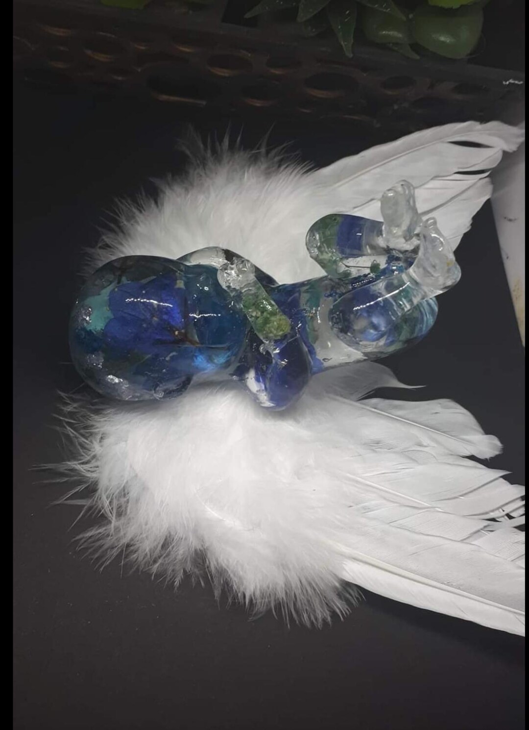 Resin Flower Babies Angel Baby Angel Resin Keepsakes Resin Baby ...