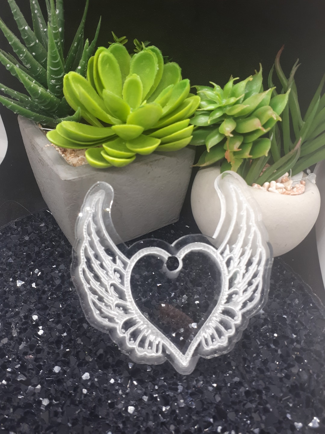 Molde de alas de ángel del corazón Molde de llavero de ala de ángel de ...