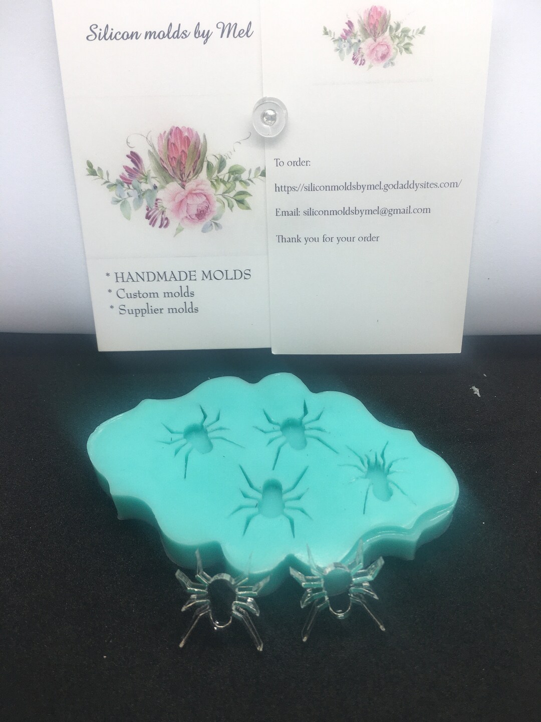 Earrings Studs Spiders- Stud Mold -halloween Stud Earrings- Resin ...