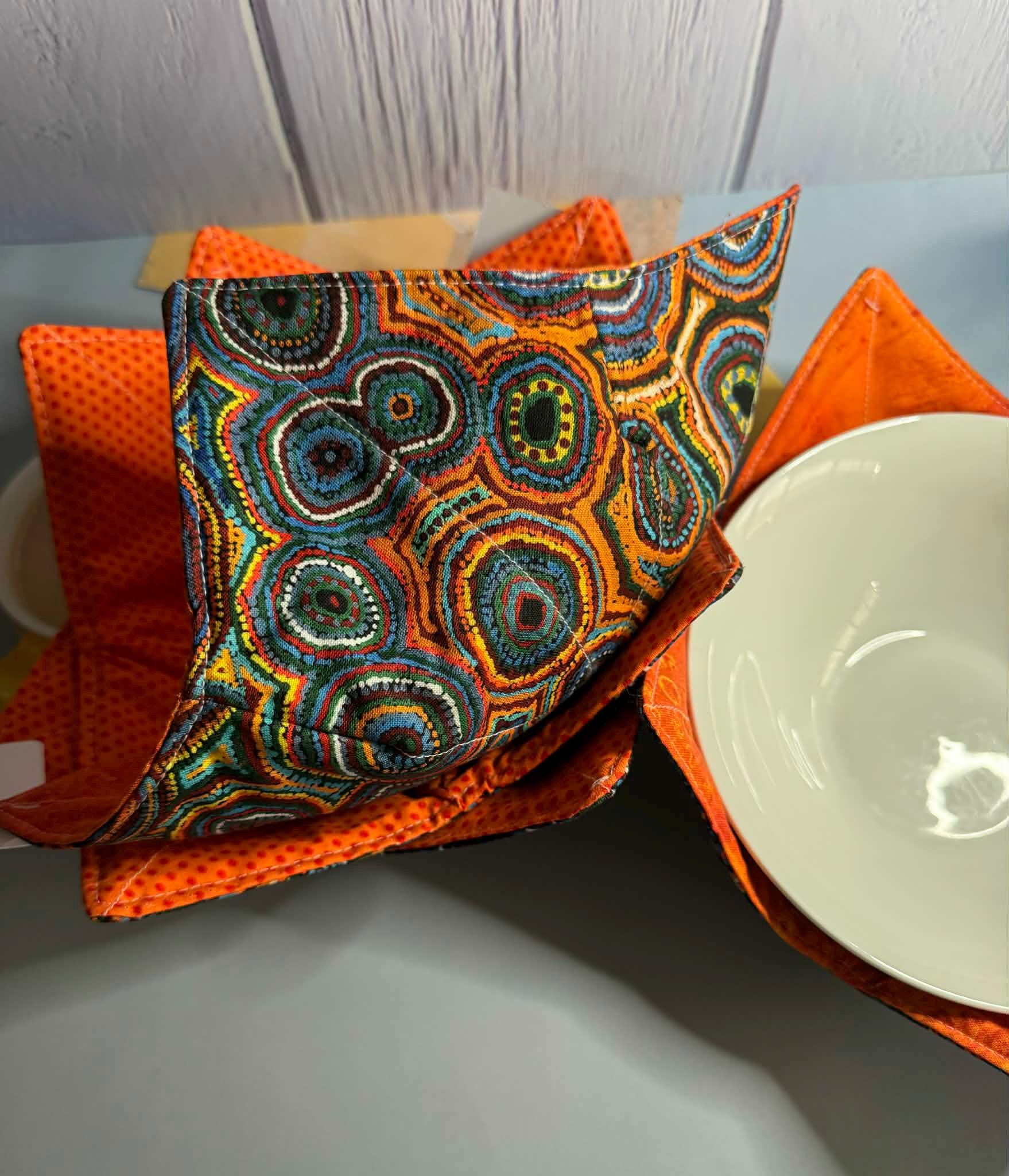Handmade Cotton Bowl Cozy for Hot Bowls, Pack of 4 - Etsy Australia
