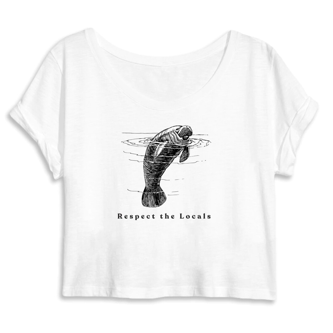Respect the Locals Manatee Crop Top - Etsy