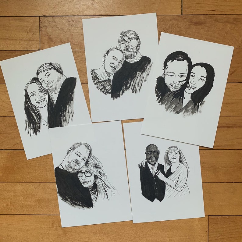 Custom Ink Portraits - Etsy