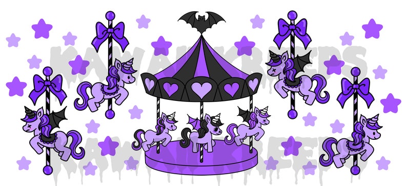 Pastel Goth Carousel Horse 16 Oz Libbey Glass Can Tumbler Sublimation ...