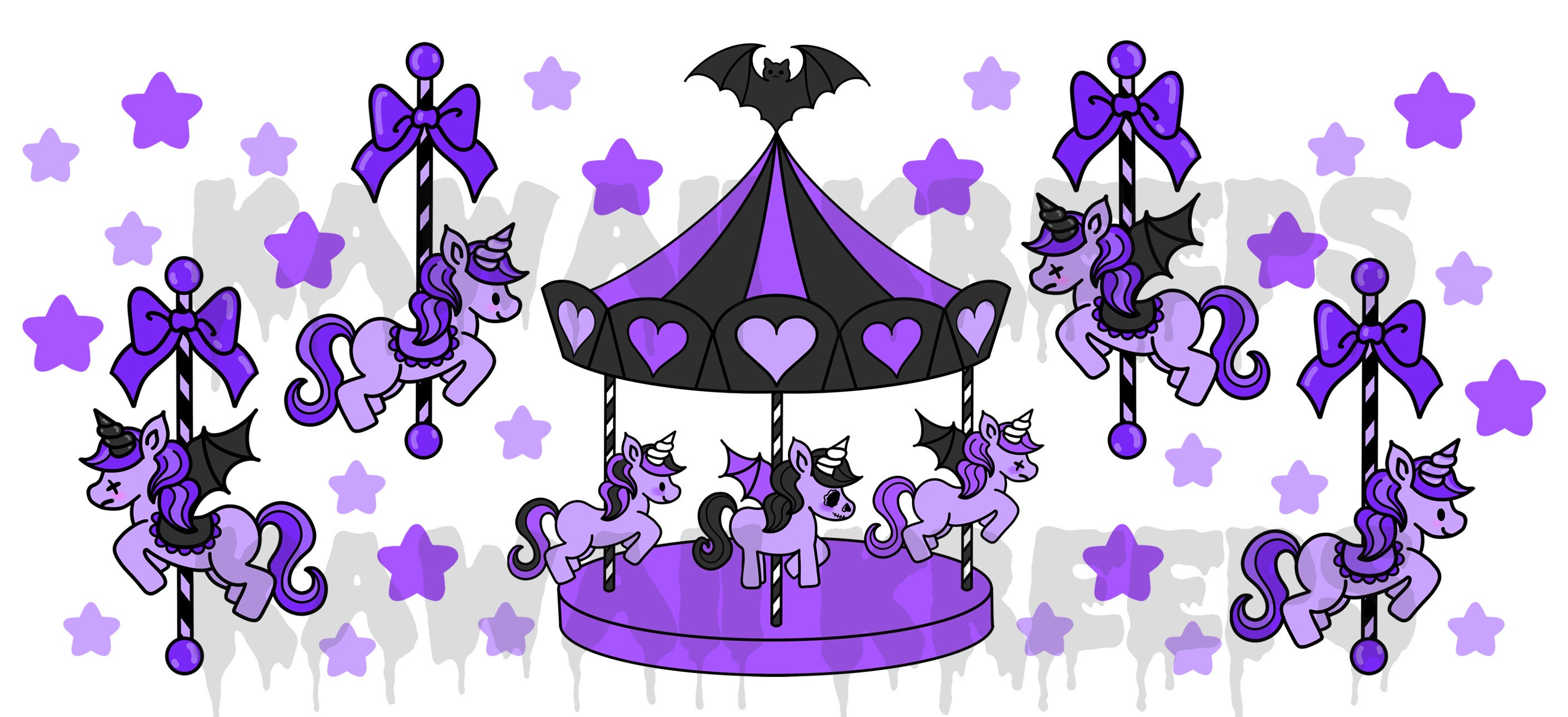 Pastel Goth Carousel Horse 16 Oz Libbey Glass Can Tumbler Sublimation ...