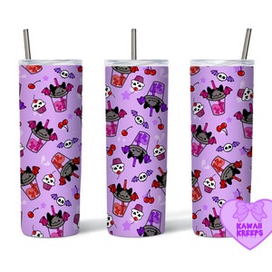 Emo Boba Bat Bubble Tea Bunny Pastel Goth 20 Oz Skinny Tumbler ...