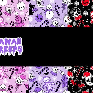 Pastel Goth Christmas Seamless Pattern Digital Paper With - Etsy