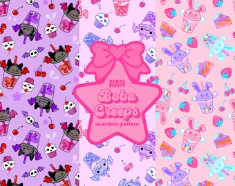 Emo Boba Bat Bubble Tea Angel Emo Bunny Pastel Goth Kawaii - Etsy