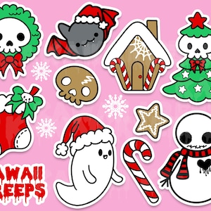 Pastel Goth Emo Christmas Digital Clipart / Digital Sticker | Etsy