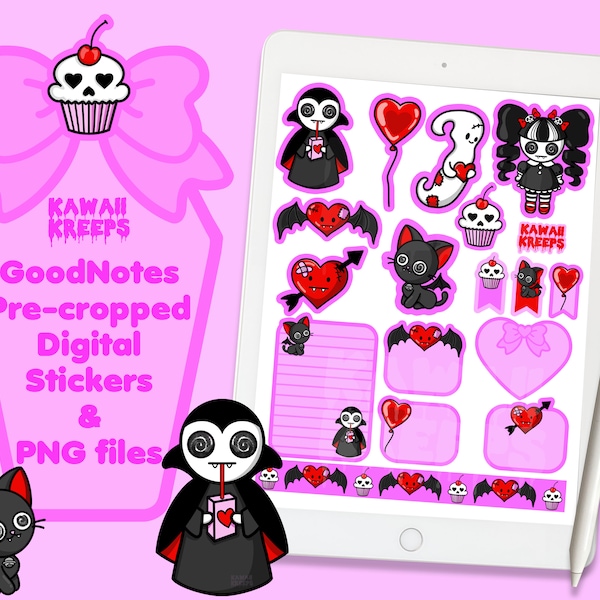 Goodnotes Goth Stickers - Etsy