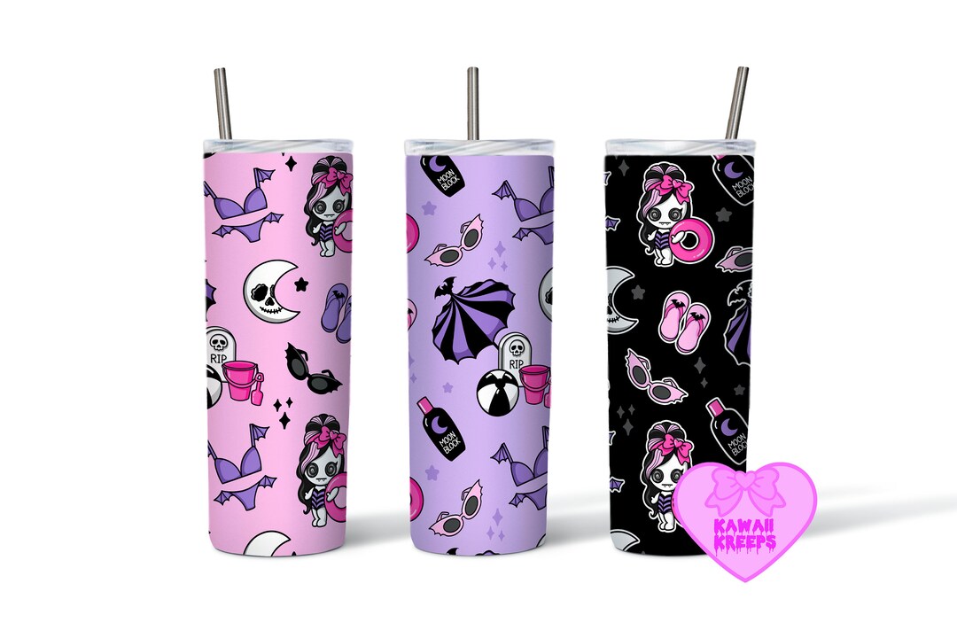 Pastel Goth Beach Vampire Summer 20 Oz Skinny Tumbler Sublimation ...
