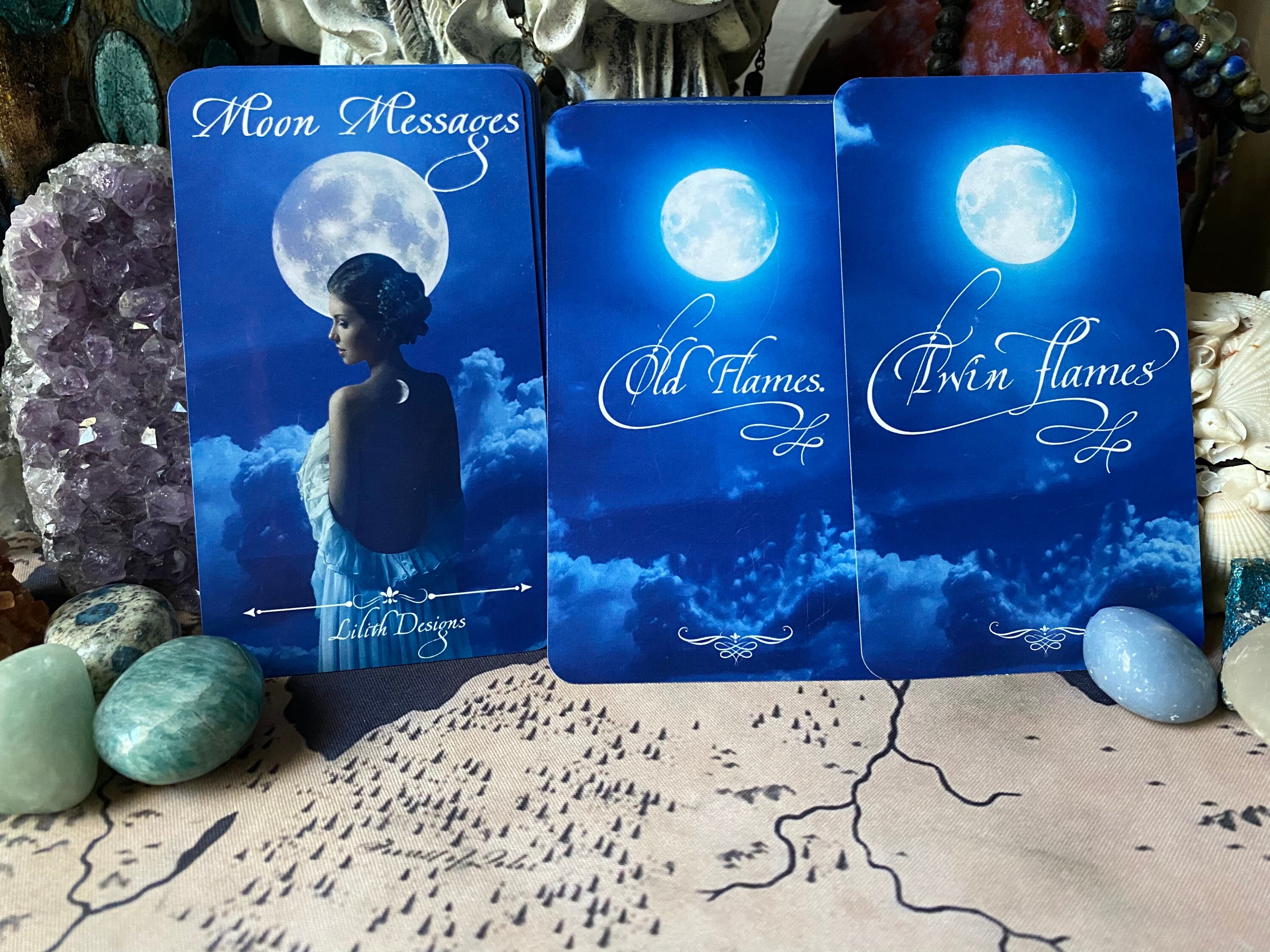 MOON MESSAGES a Twin Flame Message Oracle Deck, Twin Flame Cards ...