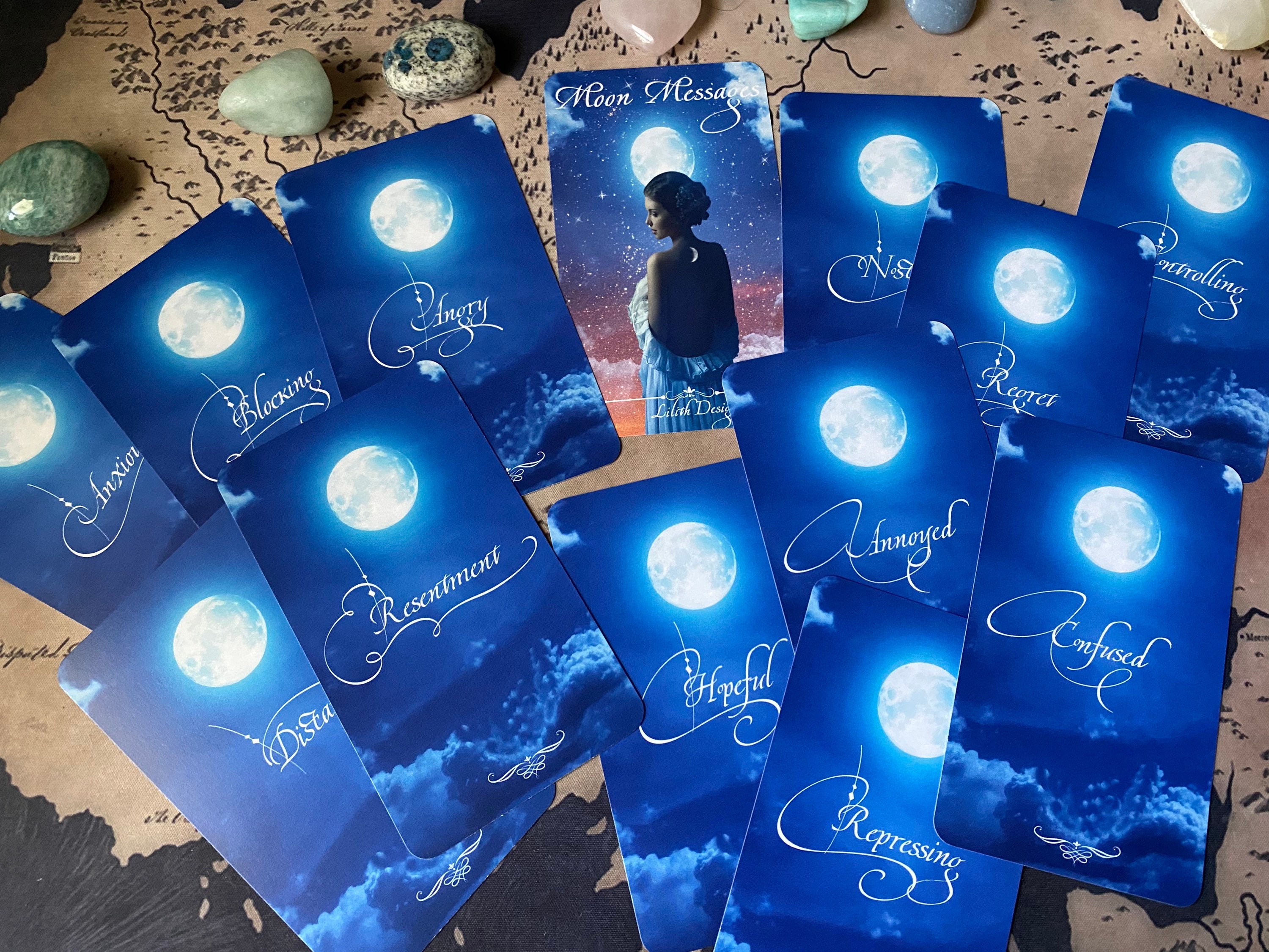MOON MESSAGES a Twin Flame Message Oracle Deck - Etsy