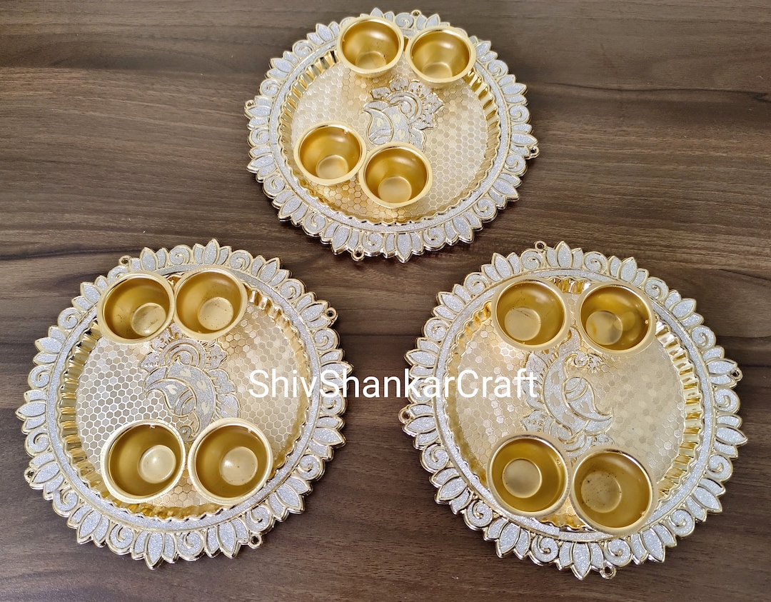 New Arrival Indian Wedding Vermilion Plates Haldi Decor Plates Mehndi ...