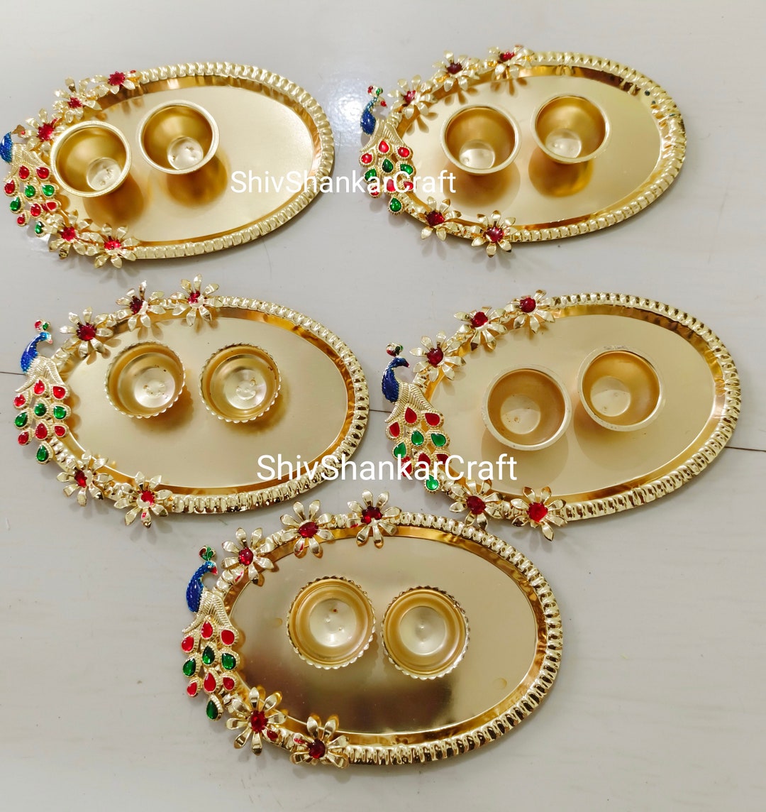 25 Pieces Haldi Kumkum Plates Holder for Return Gifts Mehndi Wedding ...