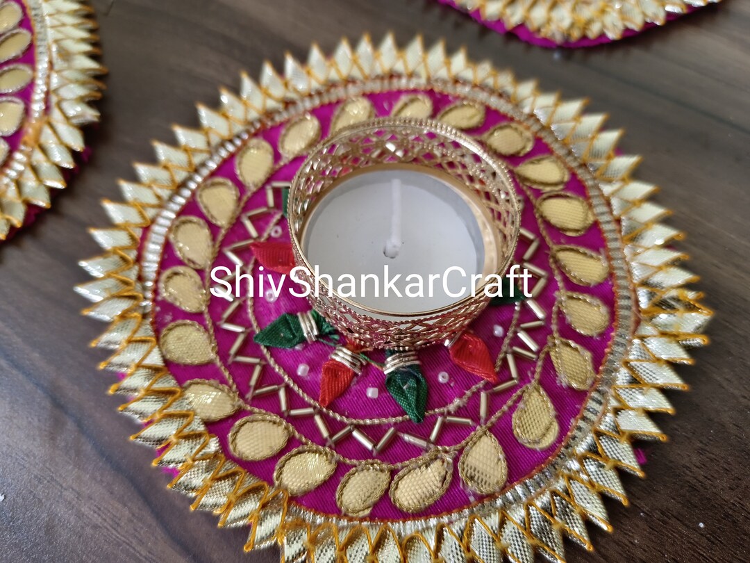 100 Pcs Indian Handmade Diwali Tea Candle Light Holder Wedding Favor ...