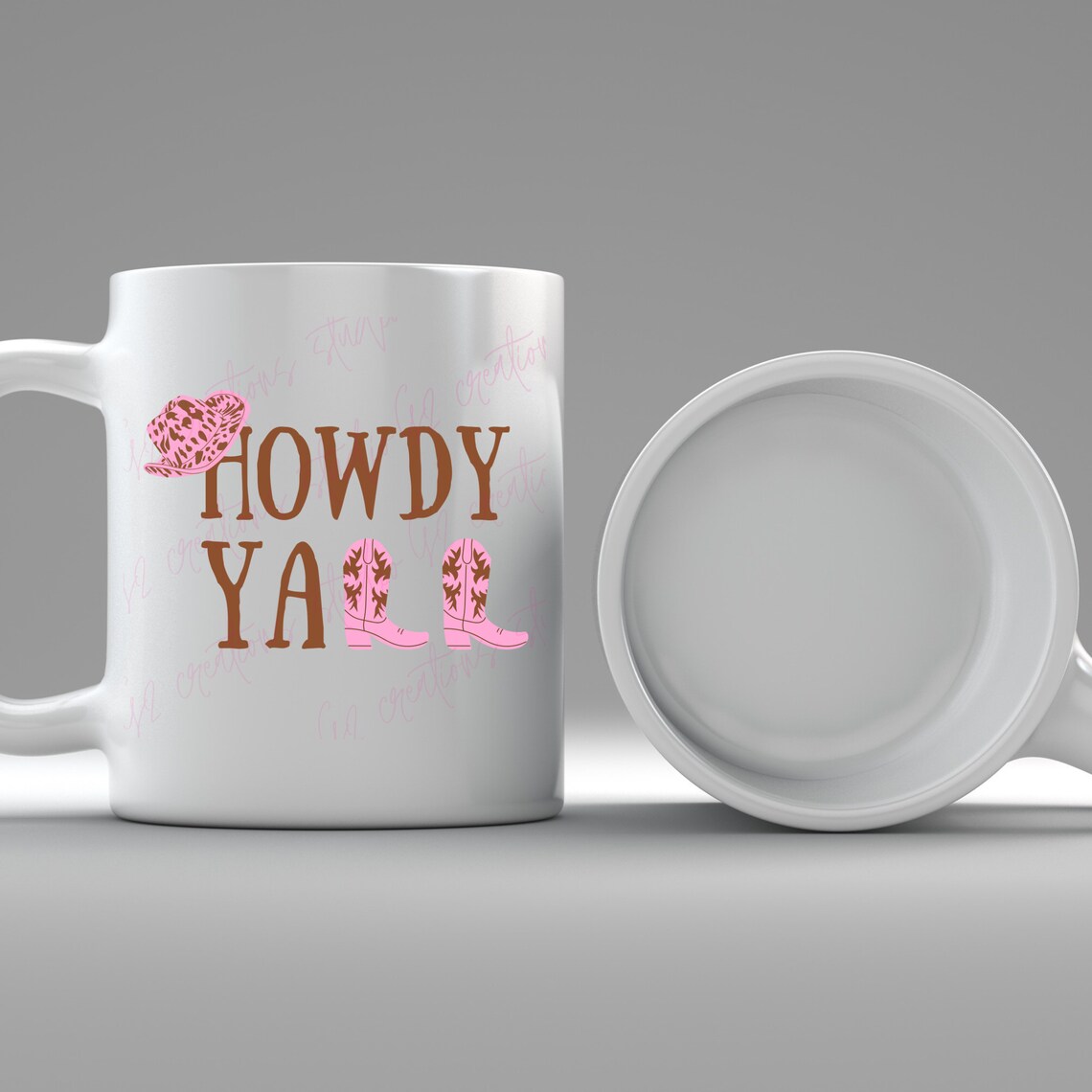 Howdy PNG Howdy Y'all Pink and Brown PNG Printable - Etsy