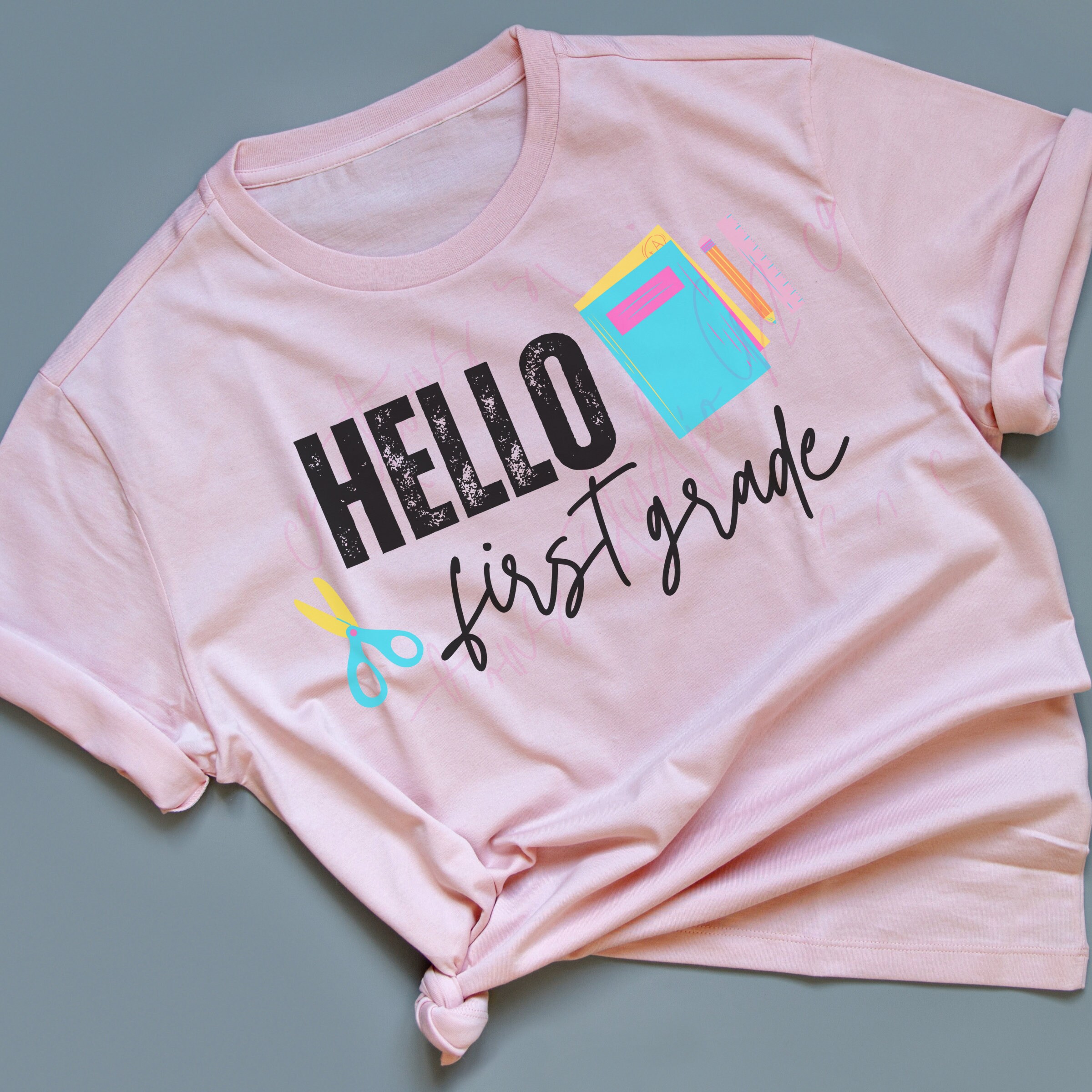 Hello First Grade T-shirt Design PNG , Printable Download Design, 1st ...