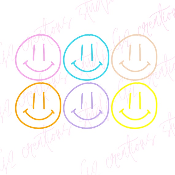 Smily Face PNG Cute Smiley Faces Design Smily Faces T-shirt - Etsy