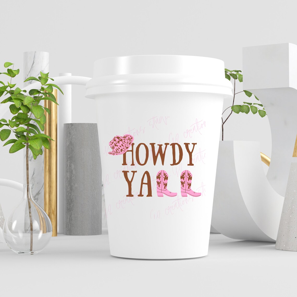 Howdy PNG Howdy Y'all Pink and Brown PNG Printable - Etsy