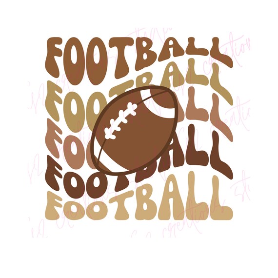 Groovy Retro Football PNG Football Design Friday Night - Etsy