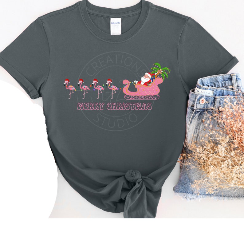 Cute Christmas PNG, Flamingo Christmas PNG, Merry Christmas Flamingo ...