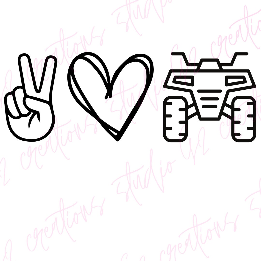 Peace Love ATV PNG: Four Wheeler Mudding Design (digital Download) - Etsy